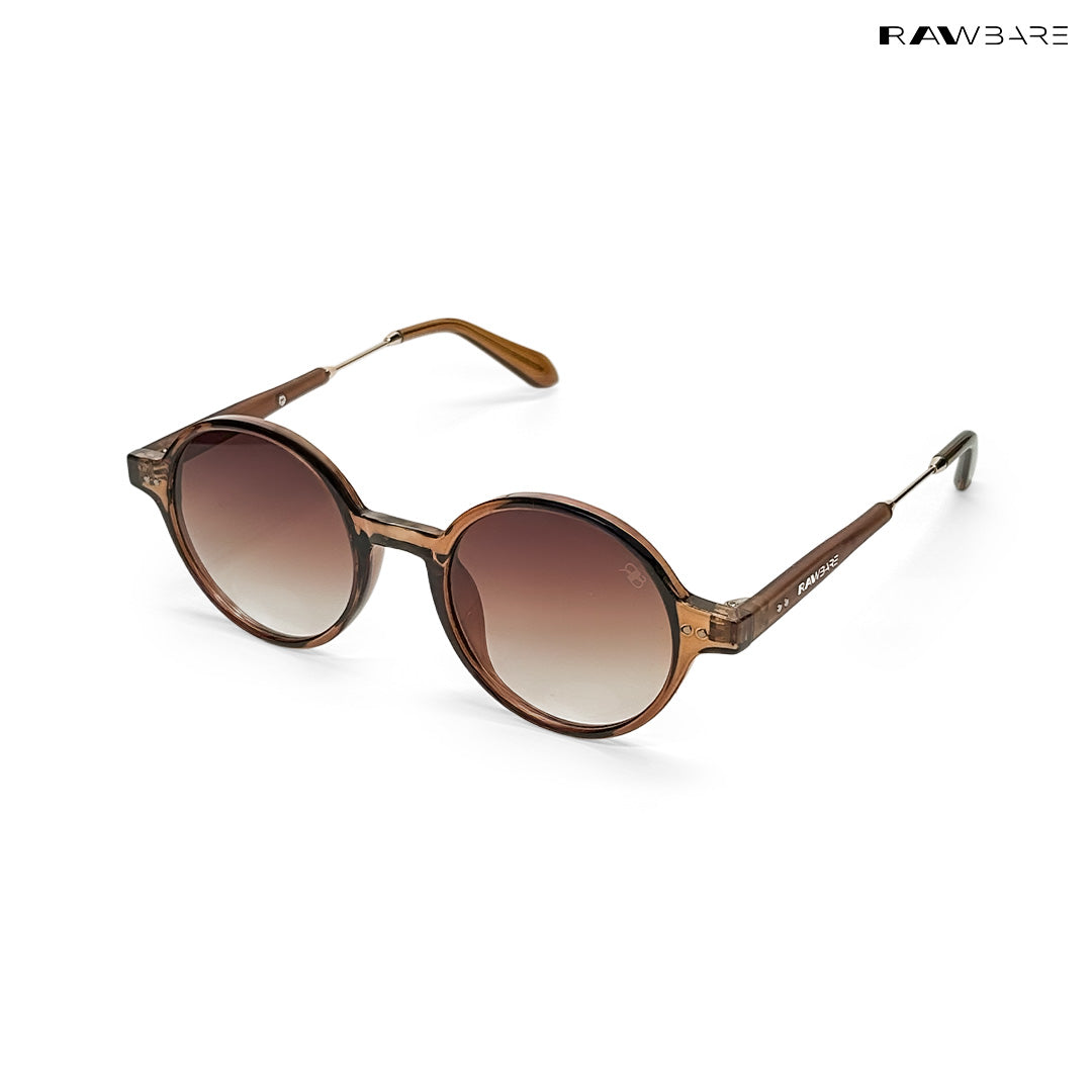 Pondy Palette - Cocoa Dusk Round Sunglasses - RB2551 — Rawbare