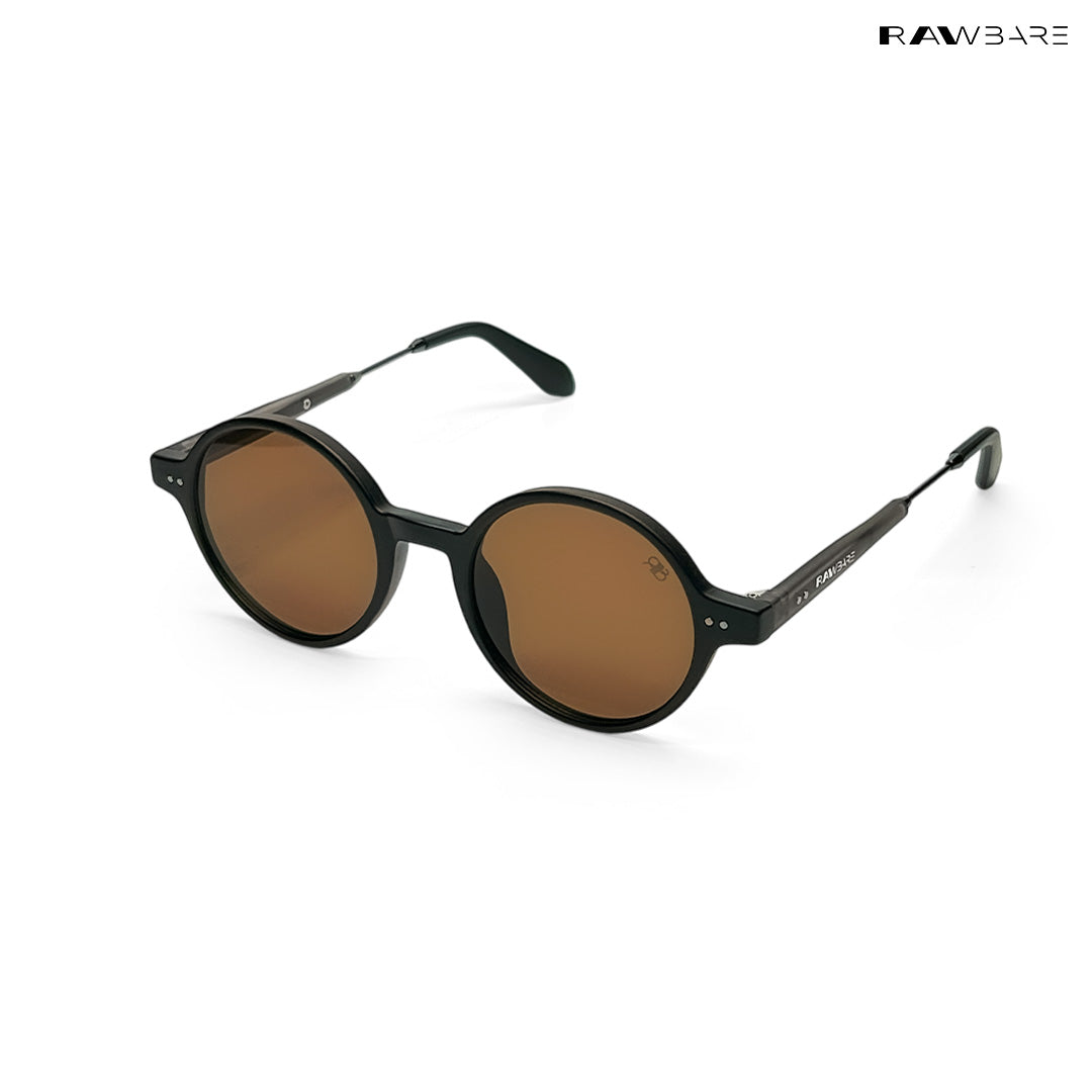 Pondy Palette - Bark Bloom Round Sunglasses - RB2548 — Rawbare